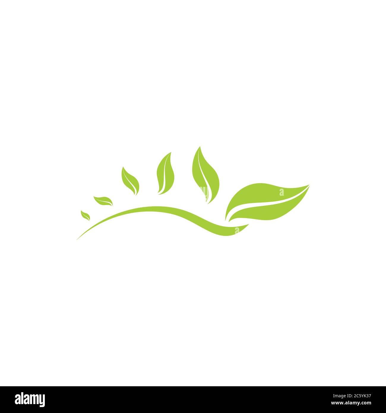 motion leaf wind blow design simple logo vector Stock Vector Image ...