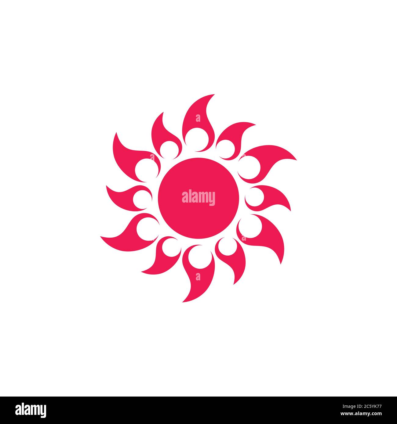 sun curves swirl geometric warm hot symbol logo vector Stock Vector ...