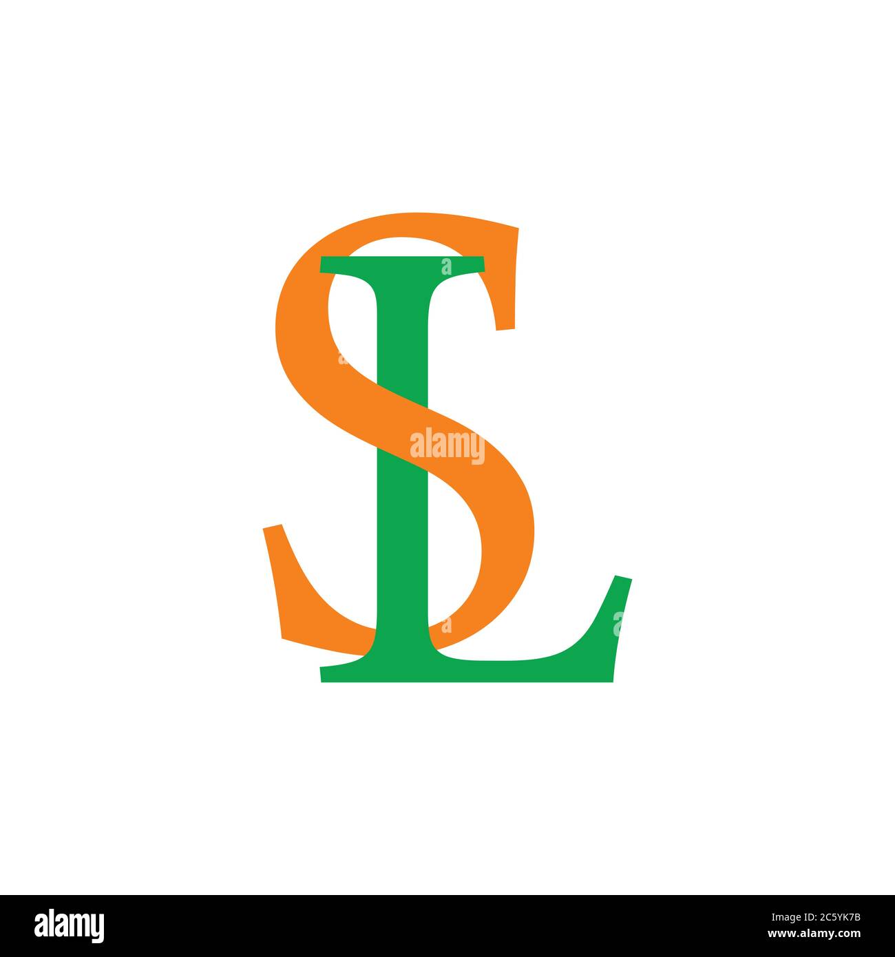 letter sl linked overlapping logo vector Stock Vector Image & Art - Alamy