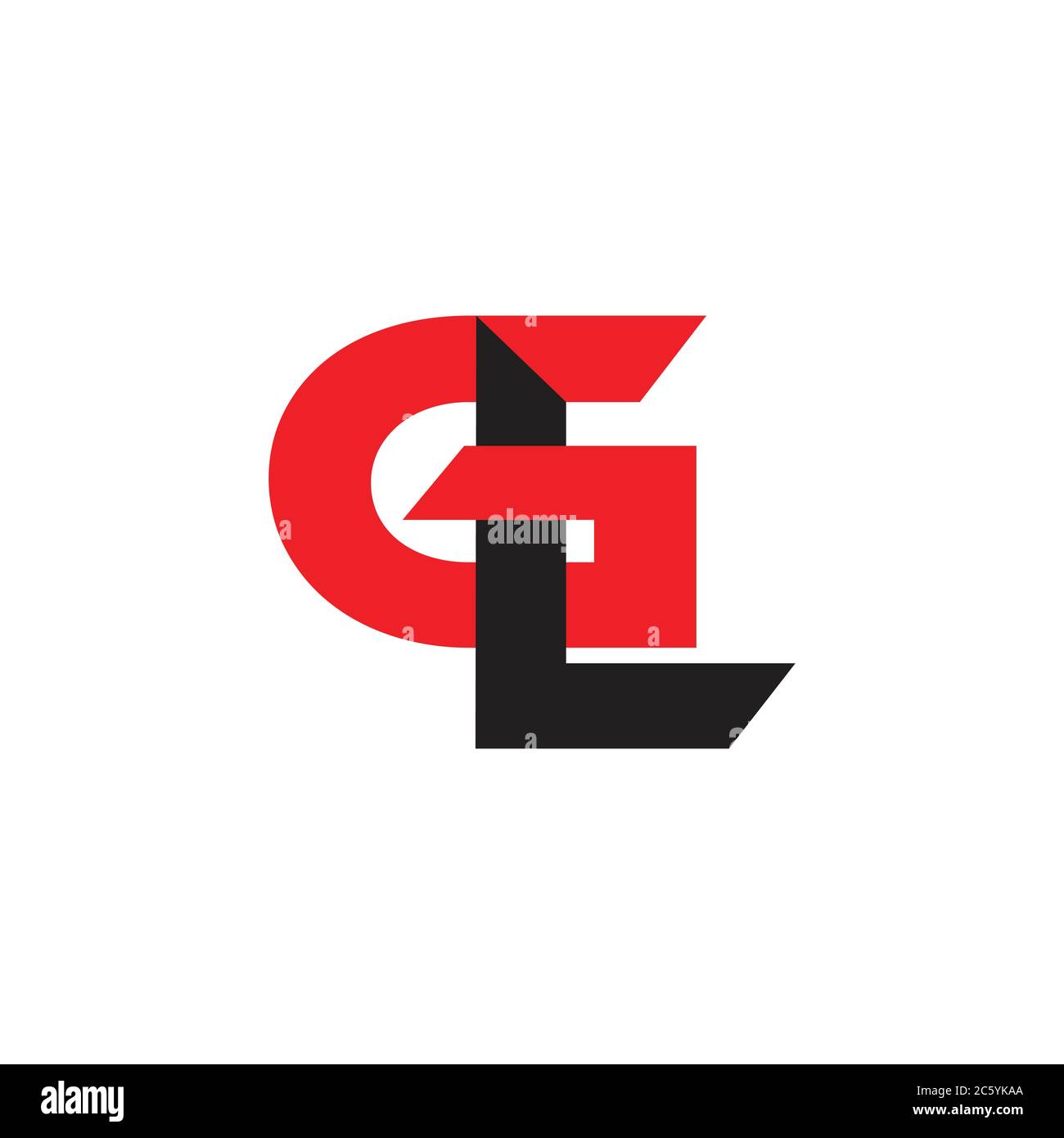letters gl simple linked logo vector Stock Vector Image & Art - Alamy