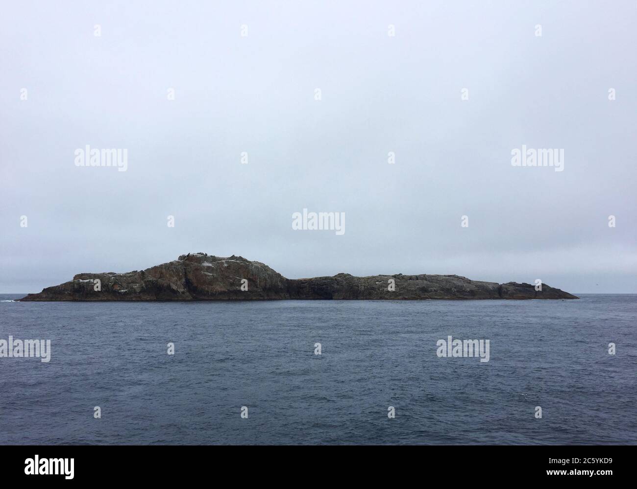 The remote Bounty Islands off New Zealand. A small group of 13 ...