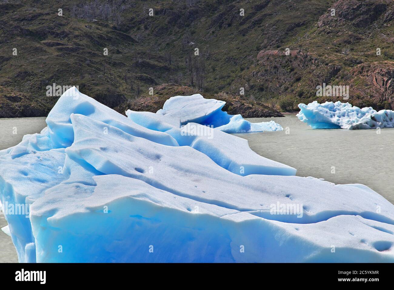 Iceberg on Lago Gray, Torres del Paine National Park, Patagonia, Chile ...