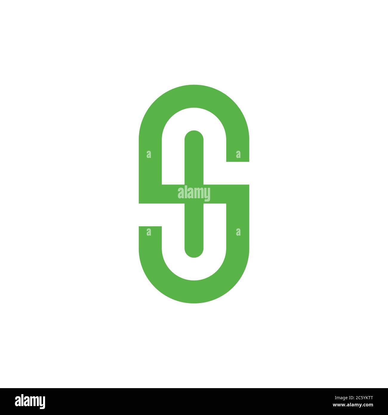 abstract letter s green money geometric simple logo vector Stock Vector ...