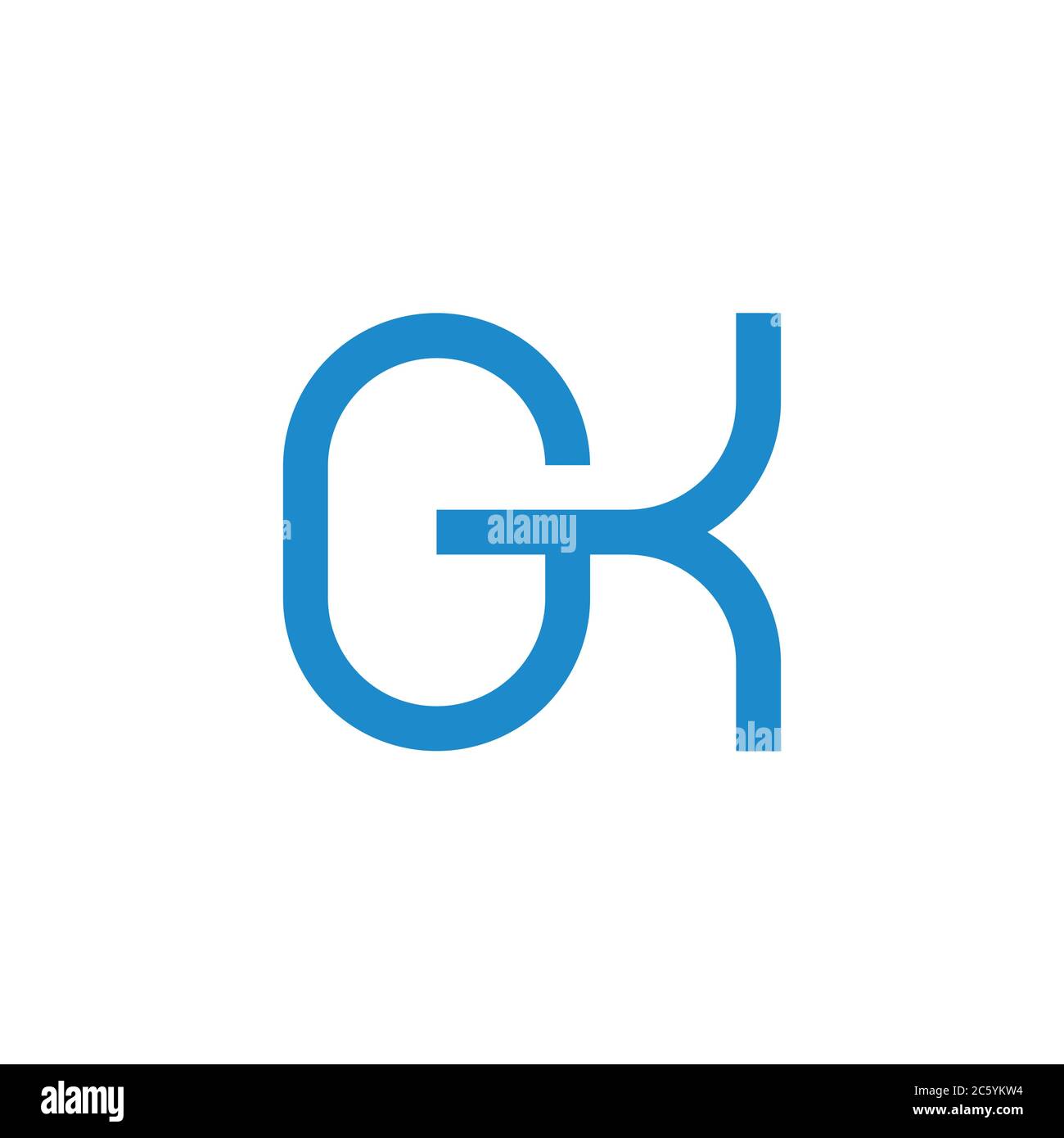 letter gk simple geometric linear logo vector Stock Vector Image & Art ...