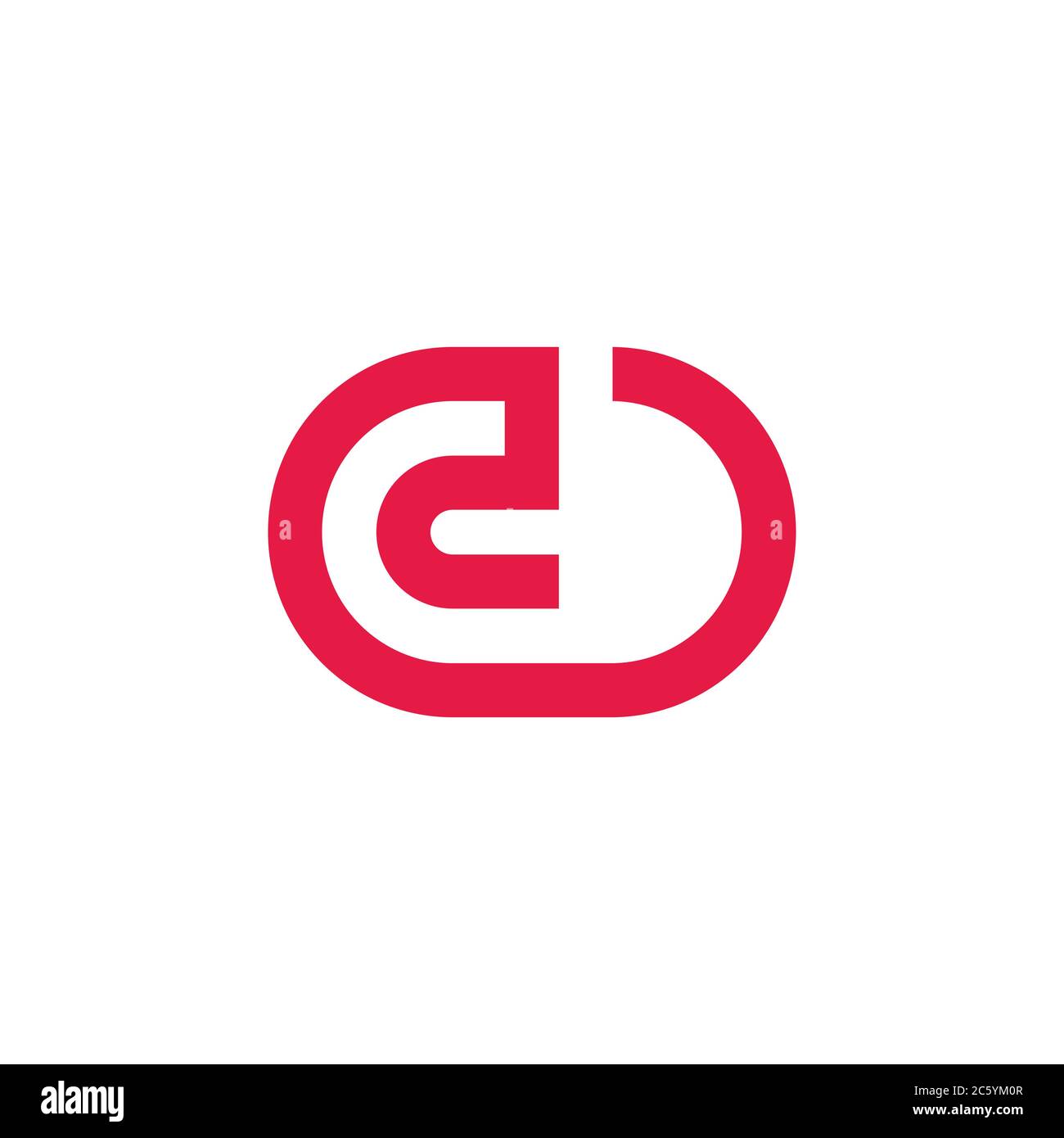 abstract letter d circle geometric oval line logo vector Stock Vector ...