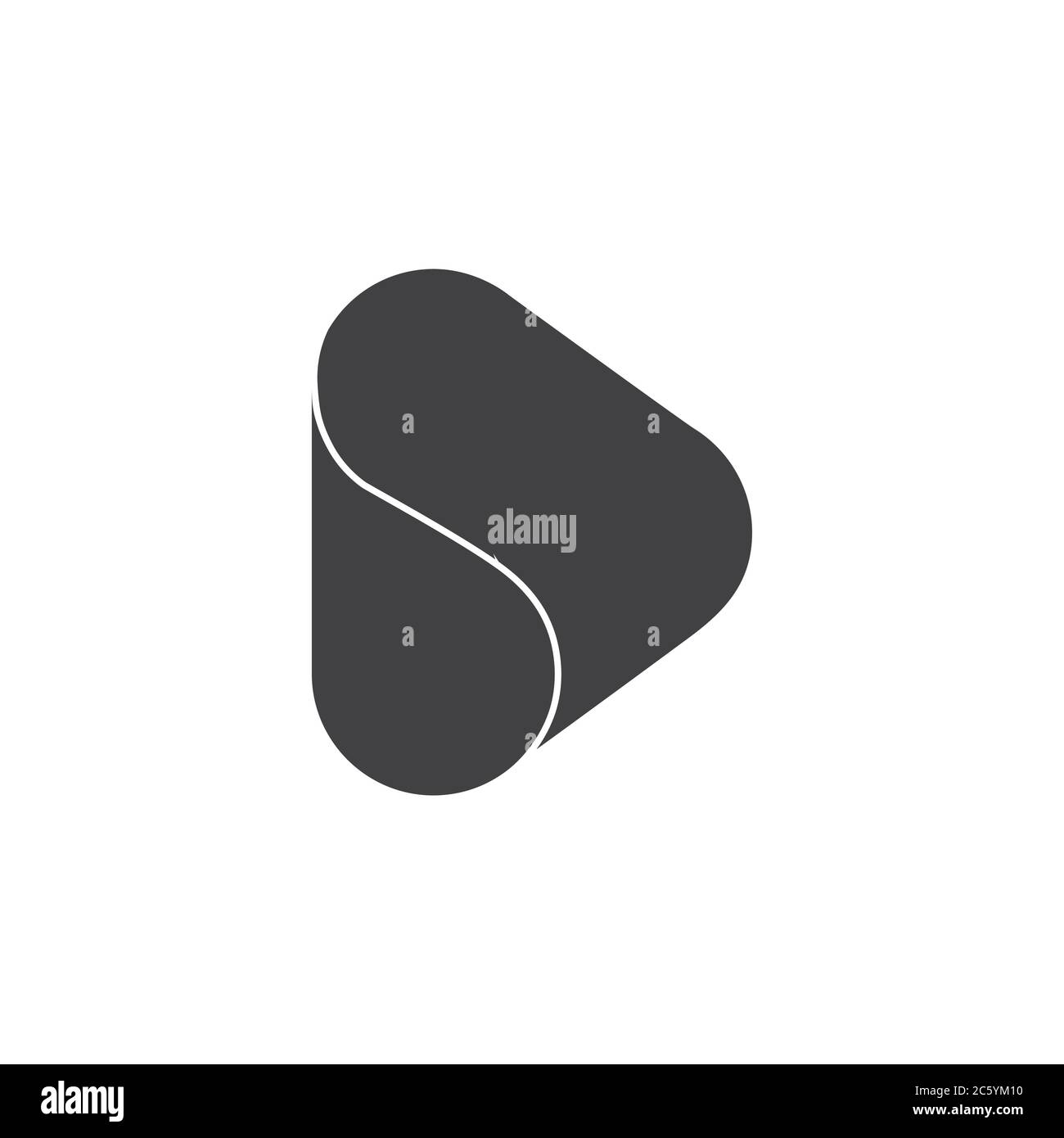 letter d symbol curves dimensional flat logo vector Stock Vector Image ...