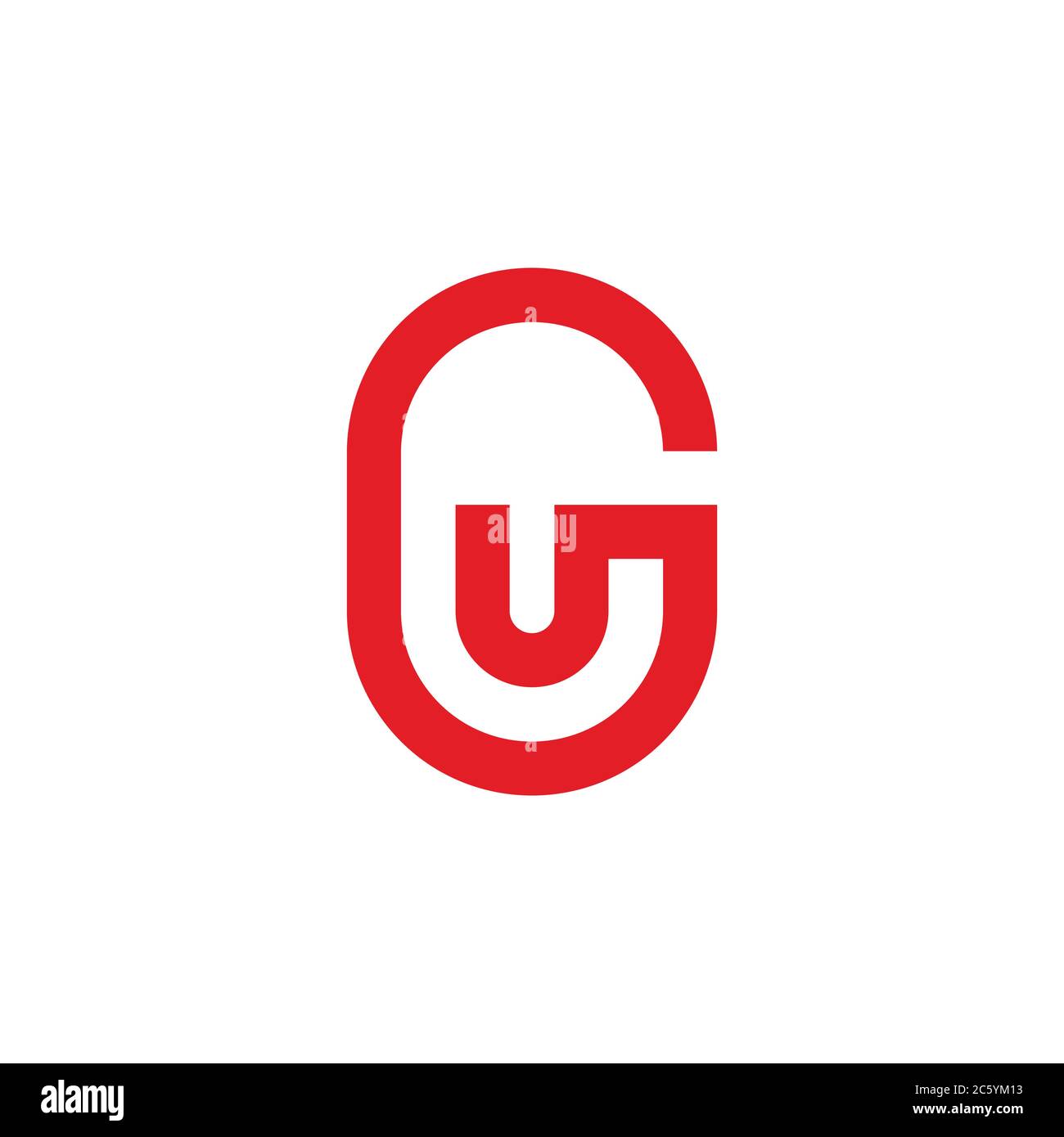 letter gu simple geometric line symbol logo vector Stock Vector Image ...