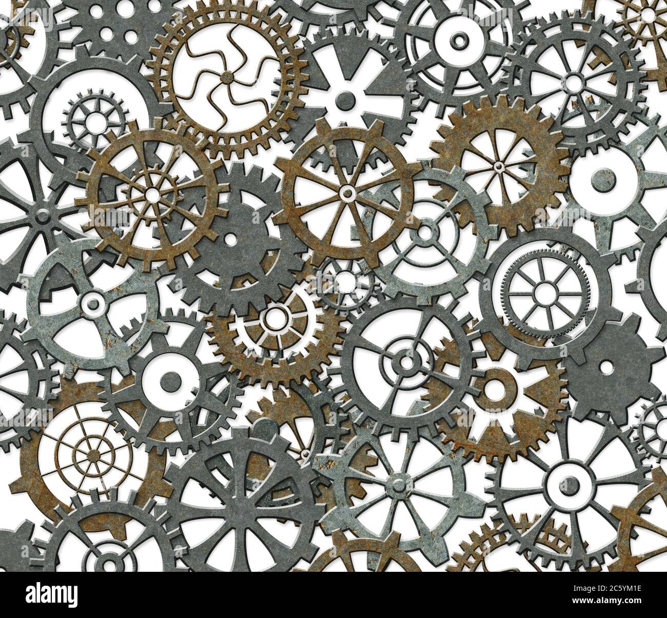 Horizontal or vertical grunge background with retro gears. Vintage ...