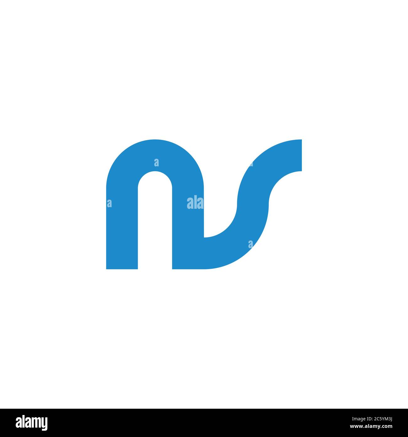 letter ns simple geometric line logo vector Stock Vector Image & Art ...