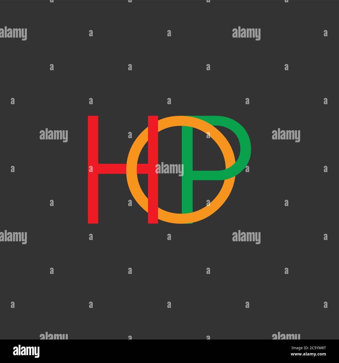 letter hp linked ring logo vector Stock Vector Image & Art - Alamy