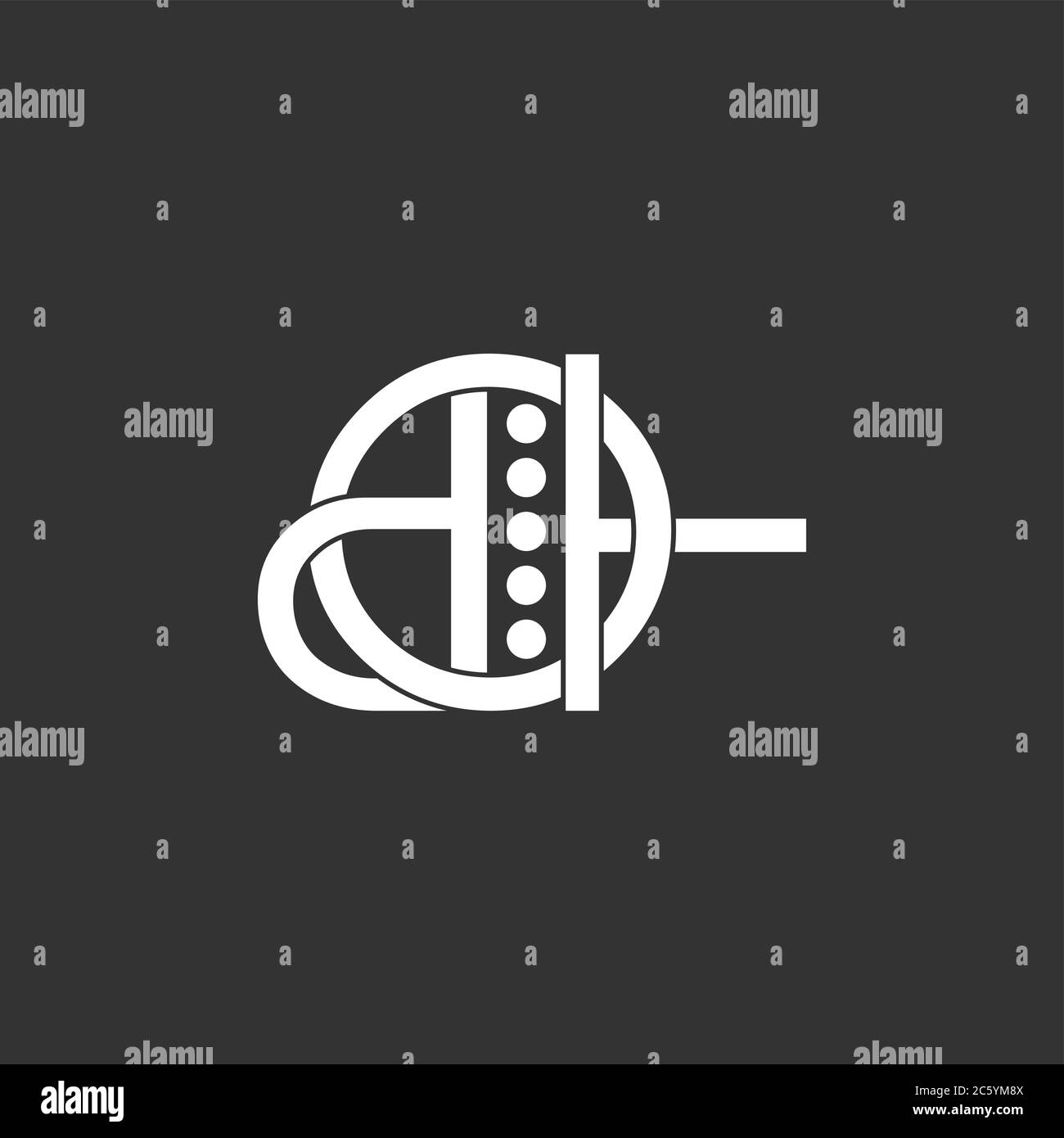 text dot linked line logo vector Stock Vector Image & Art - Alamy