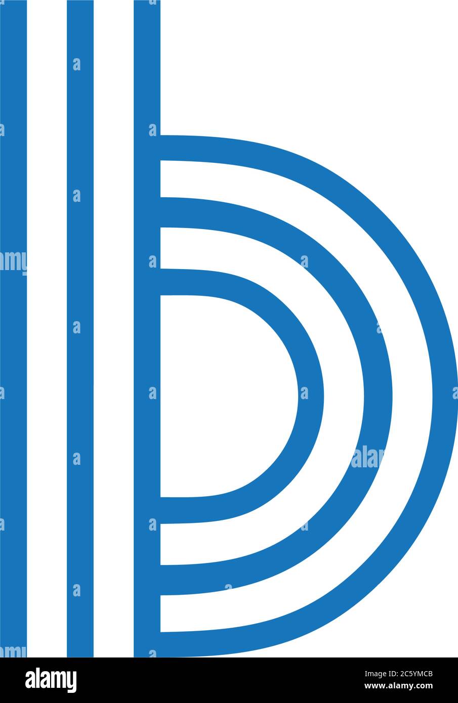 letter b lowercase stripes logo vector Stock Vector Image & Art - Alamy