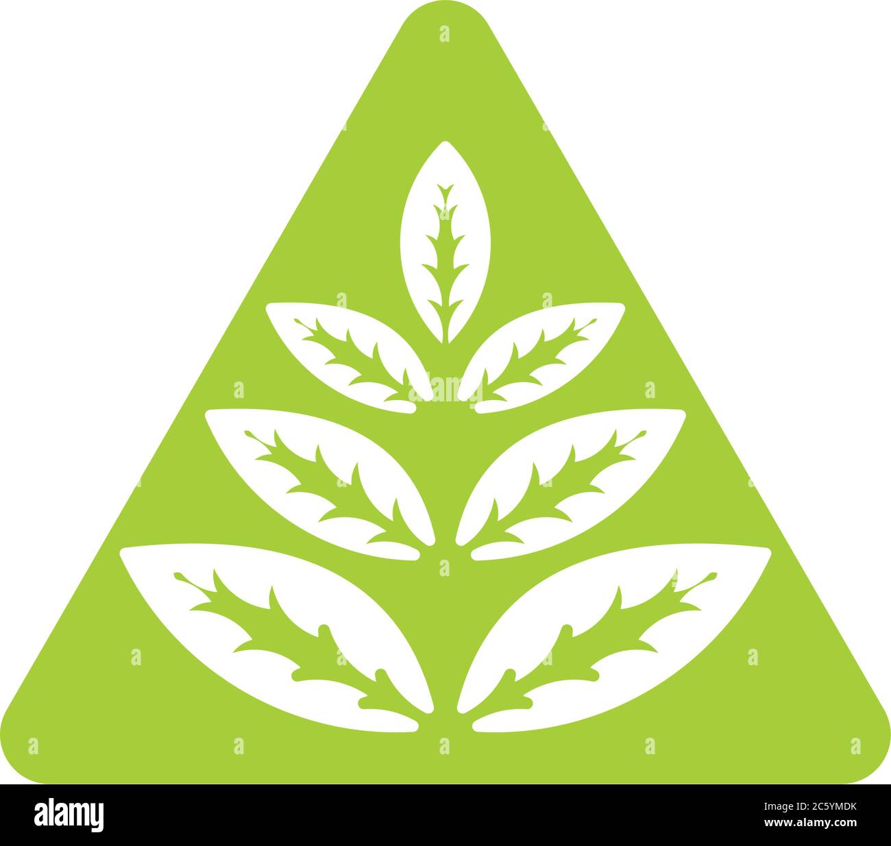 triangle leaves negative space logo vector Stock Vector Image & Art - Alamy