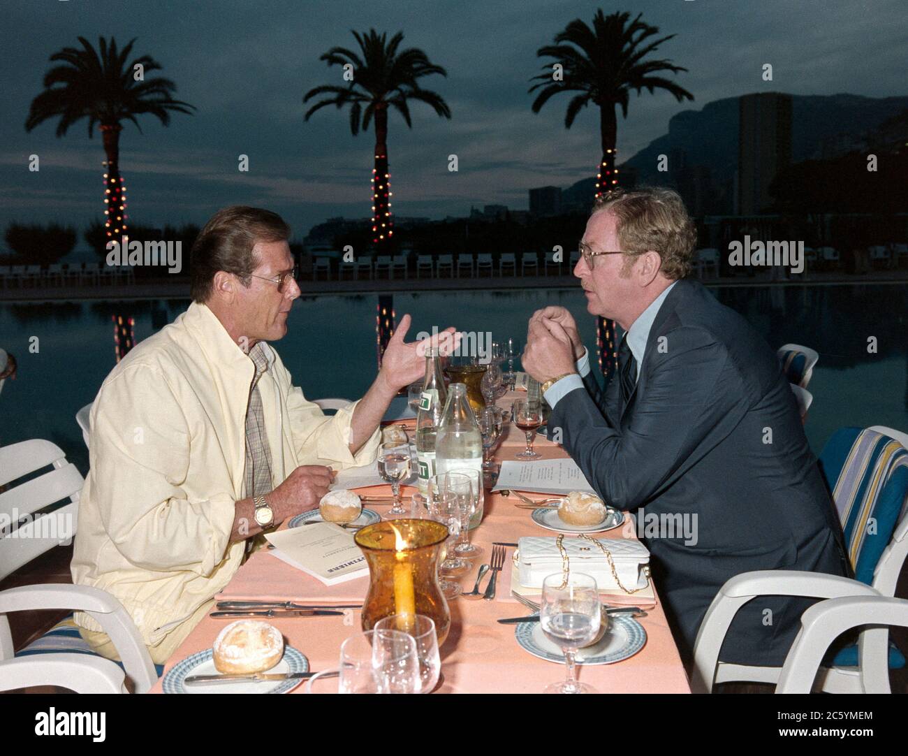ARCHIVE: MONACO: JUNE 1988: Roger Moore & Michael Caine at celebrity ...