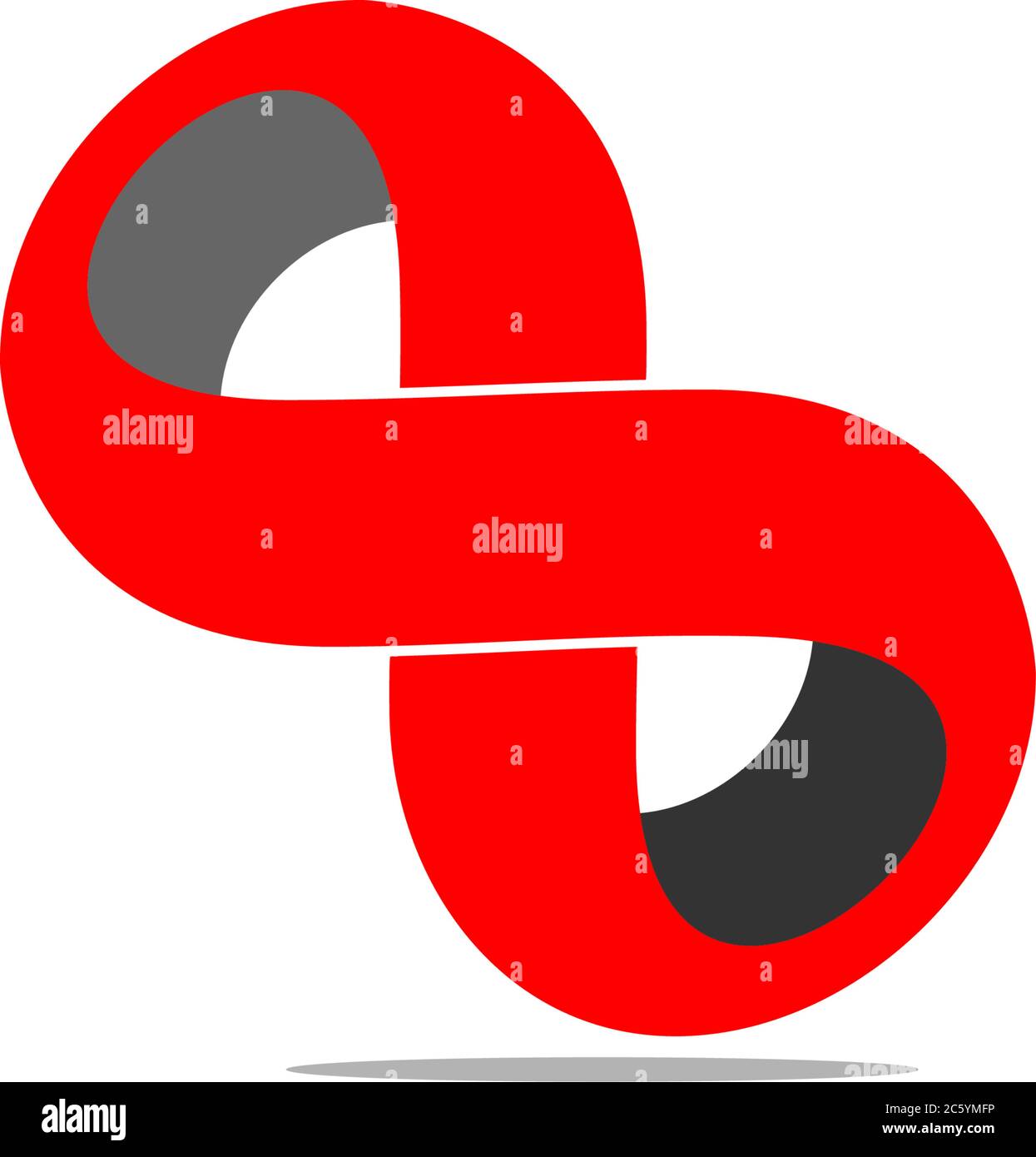 infinity 3d motion shadow curves design symbol logo vector Stock Vector ...