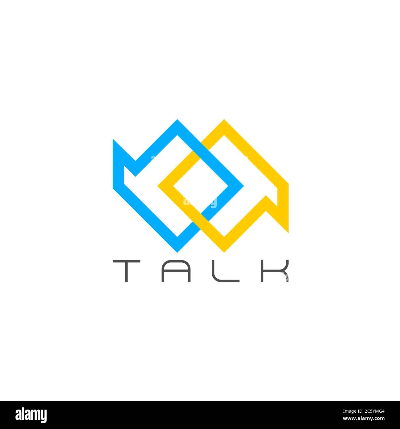 symbol vector of linked talk bubble frame design Stock Vector Image ...