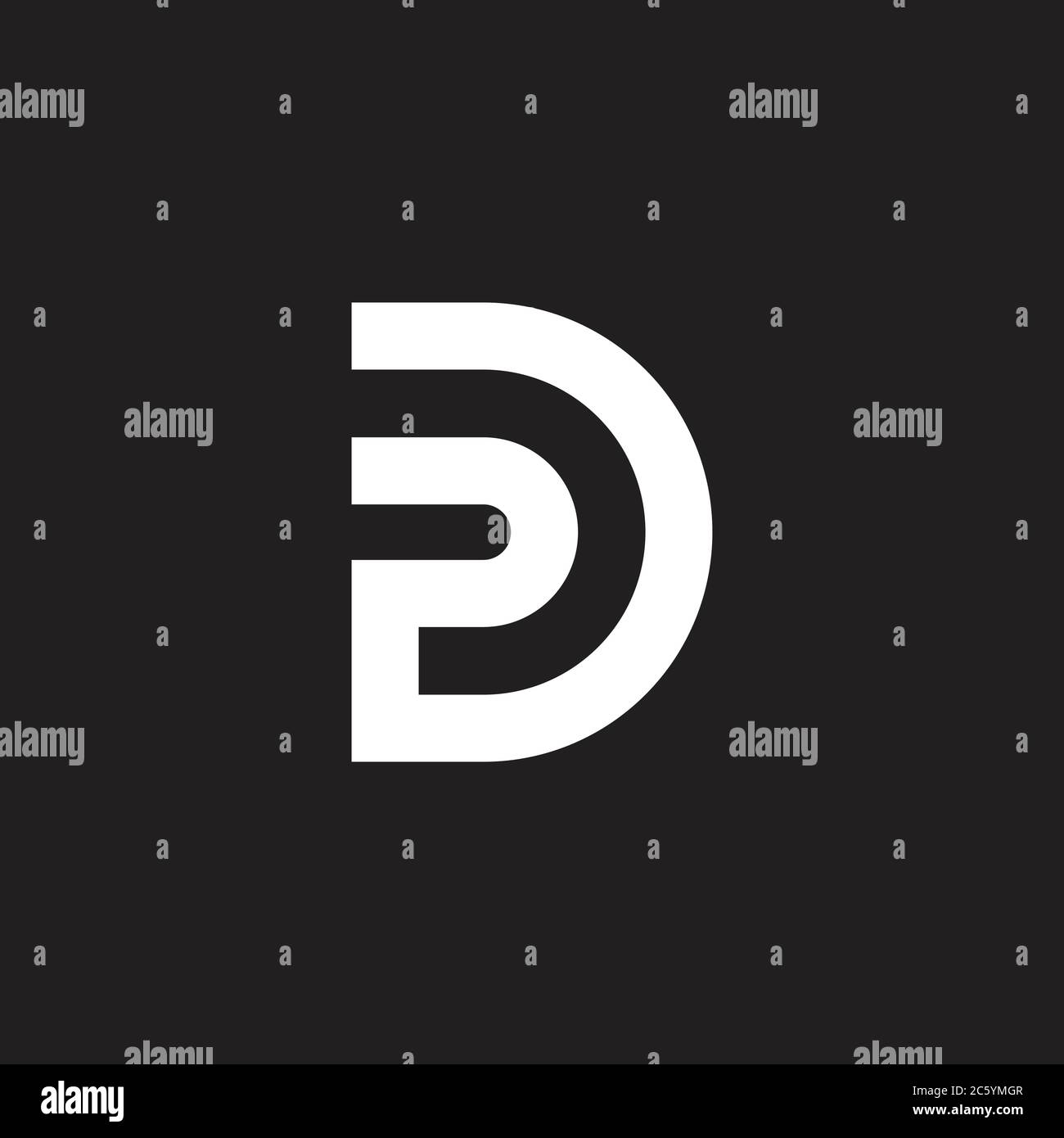 letter dp simple geometric linear logo vector Stock Vector Image & Art ...