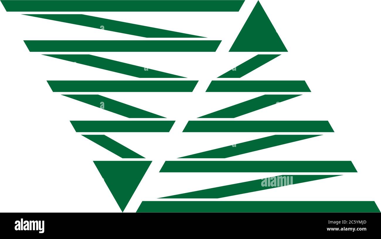 opposite arrow ribbon shape stripes triangle symbol logo vector Stock ...