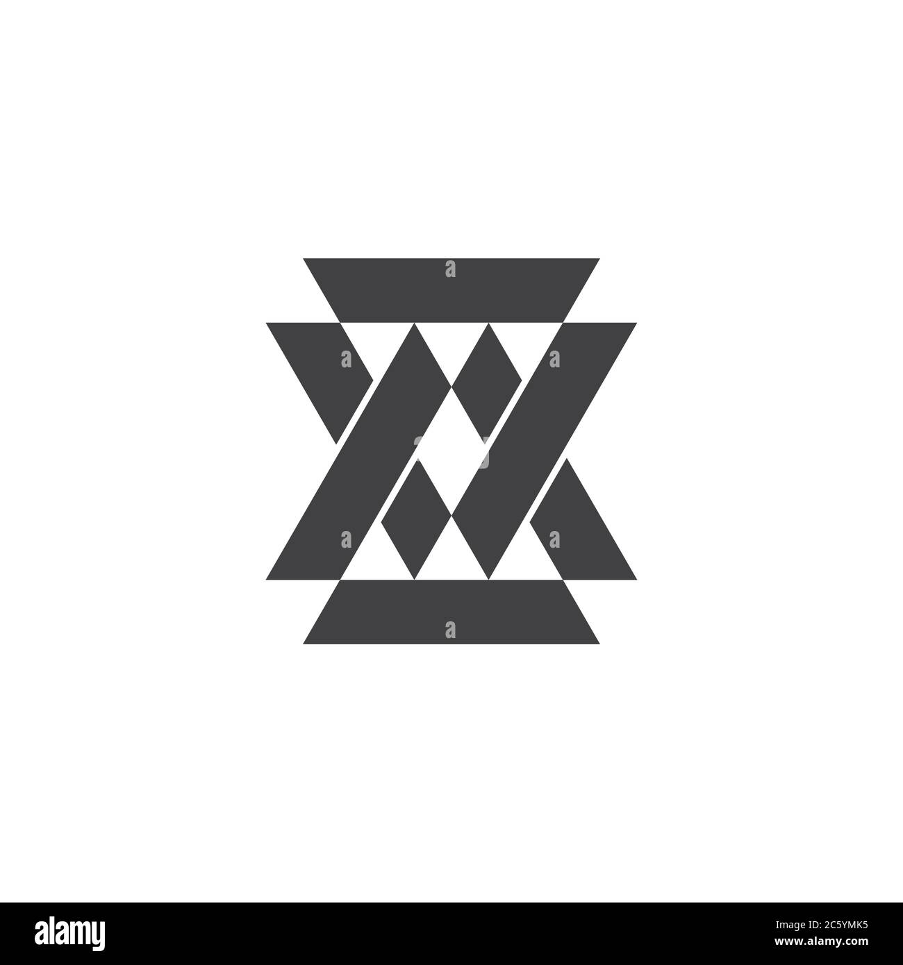 letter x linked triangle geometric logo vector Stock Vector Image & Art ...