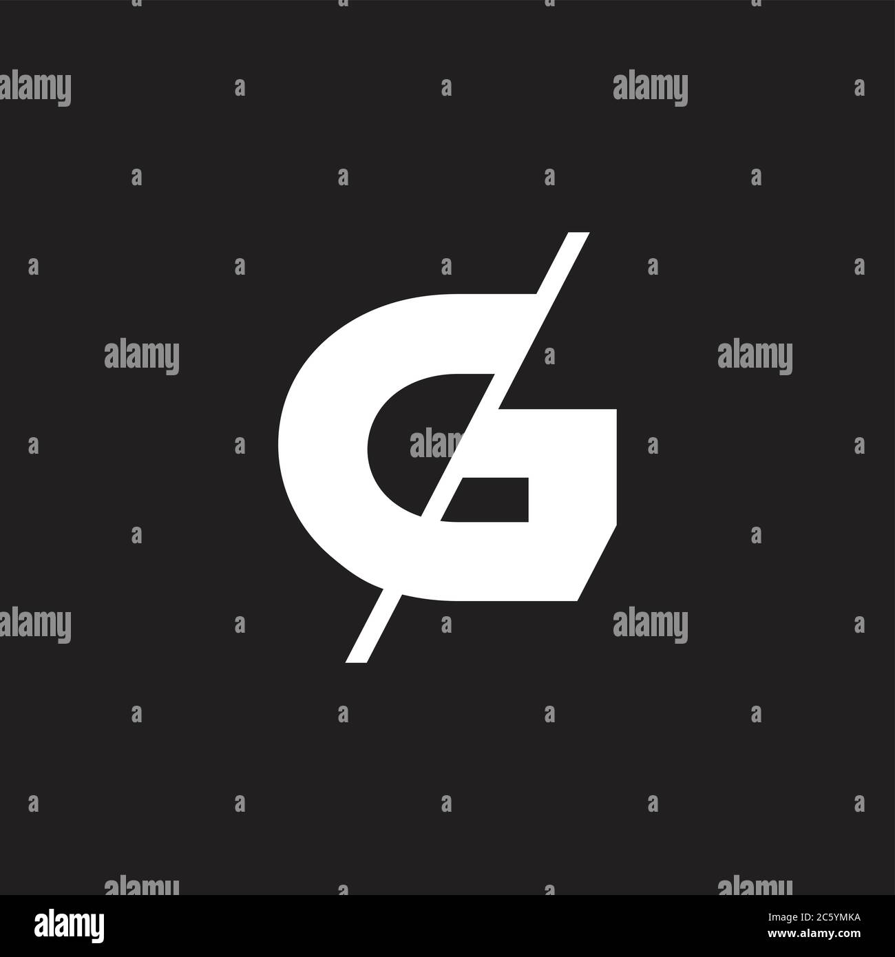 letter g simple geometric slice logo vector Stock Vector Image & Art ...