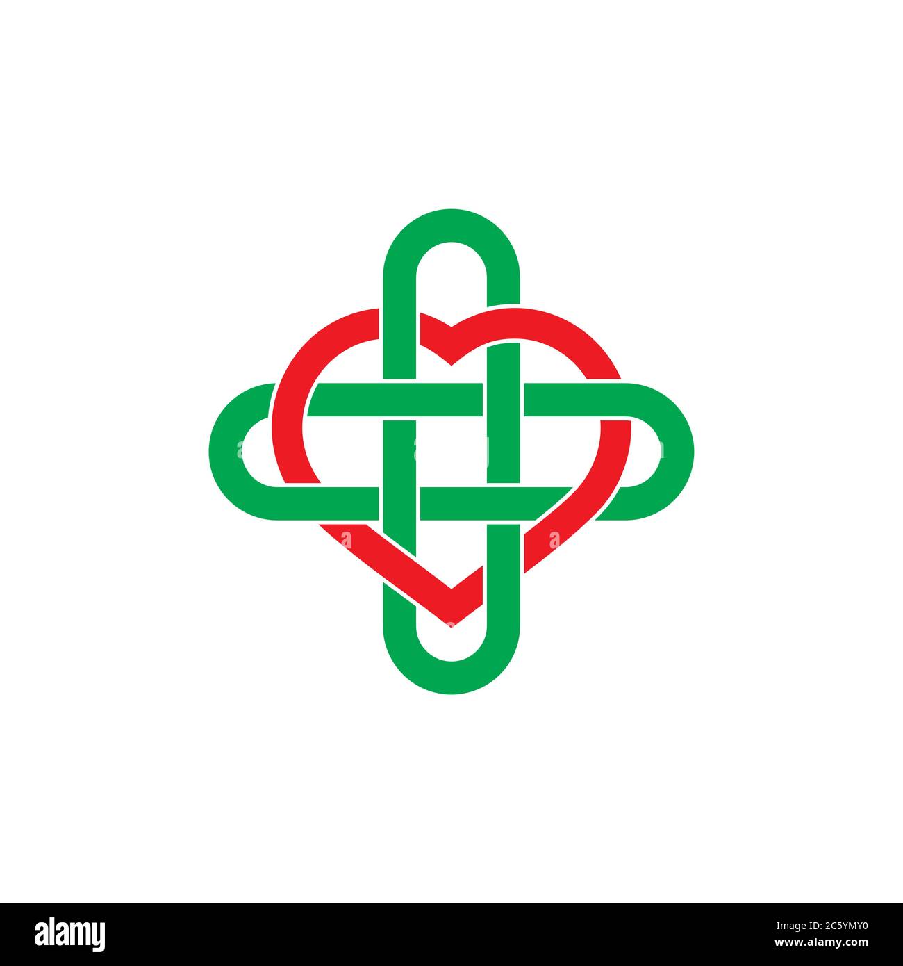 heart care love medical symbol decoration vector Stock Vector Image ...