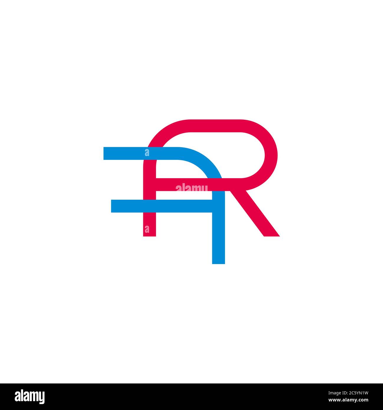 letter rf linked colorful design symbol logo vector Stock Vector Image ...
