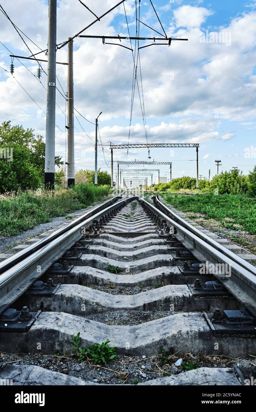 Long distance railway junction hi-res stock photography and images - Alamy