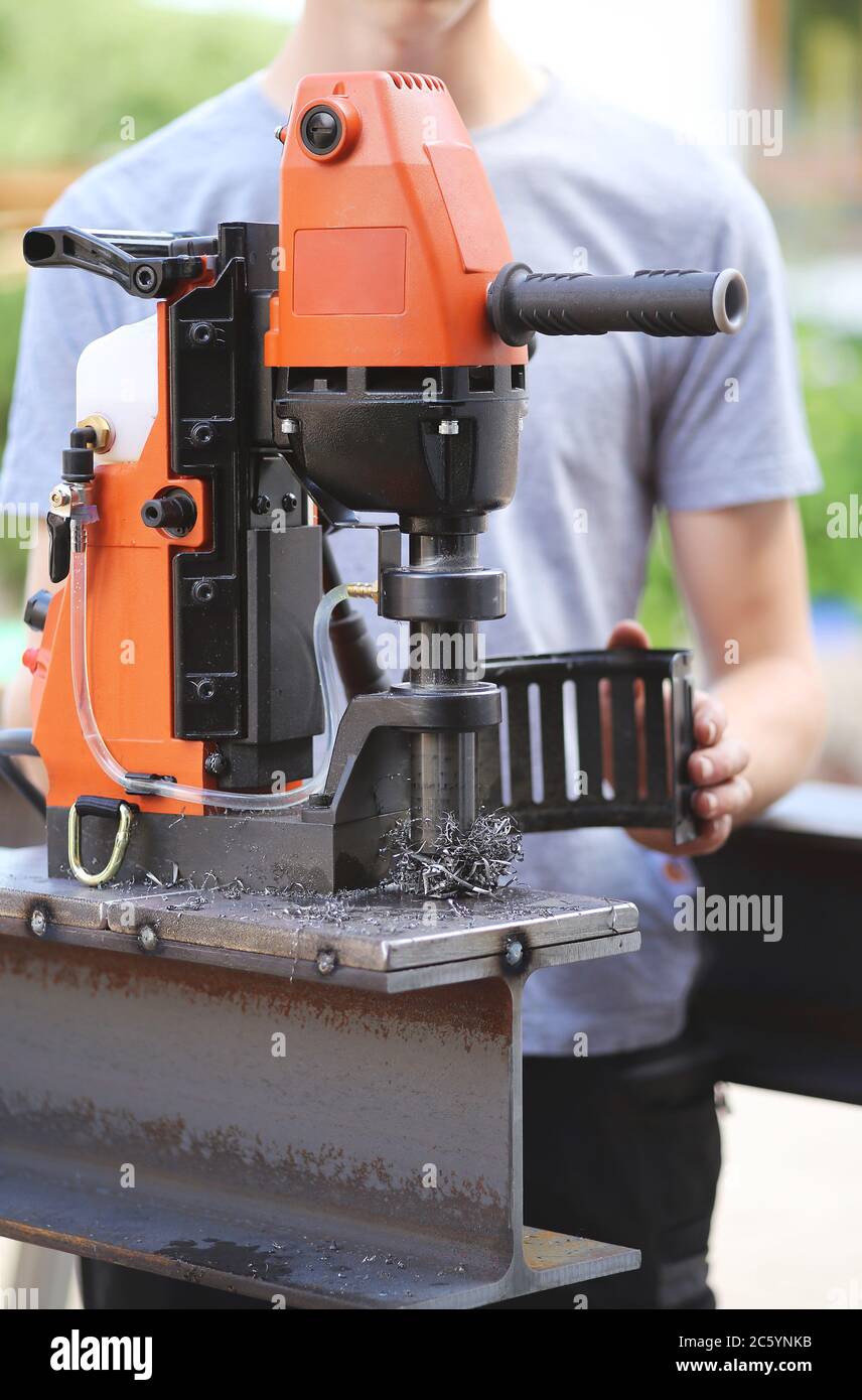 Working on a magnetic rotary coring machine Stock Photo - Alamy