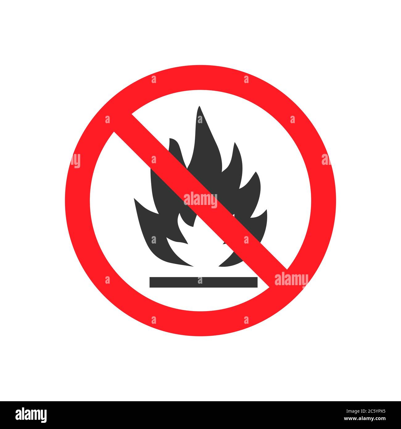No Fire Vector Sign icon. No flame sign icon symbol. Vector ...