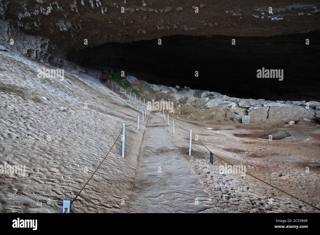 Milodon cave in Torres del Paine National Park, Patagonia, Chile Stock ...