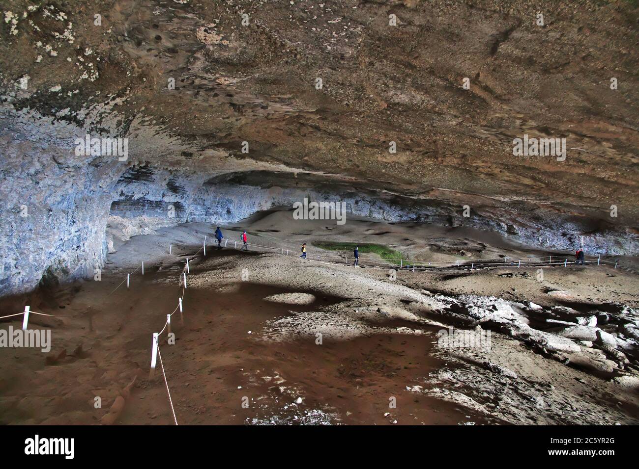 Milodon cave in Torres del Paine National Park, Patagonia, Chile Stock ...
