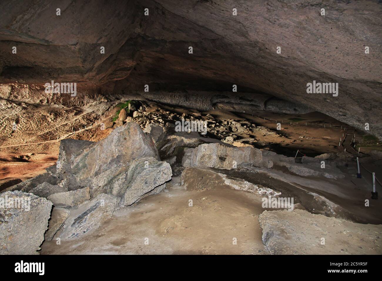 Milodon cave in Torres del Paine National Park, Patagonia, Chile Stock ...