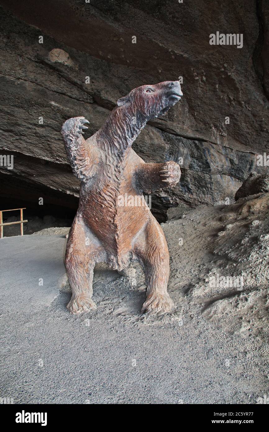 Milodon cave in Torres del Paine National Park, Patagonia, Chile Stock ...