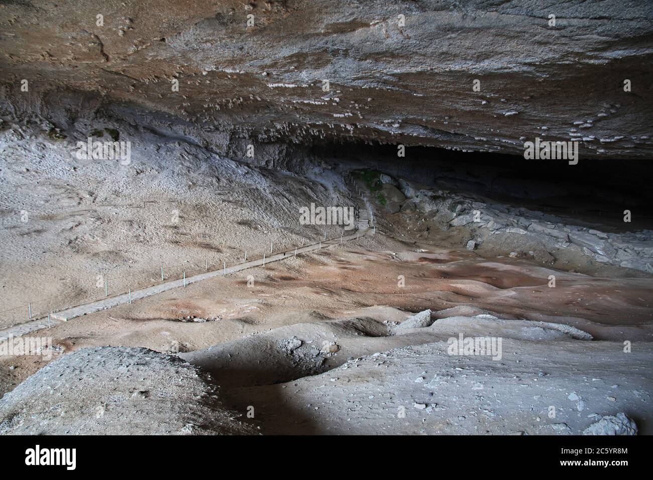 Milodon cave in Torres del Paine National Park, Patagonia, Chile Stock ...