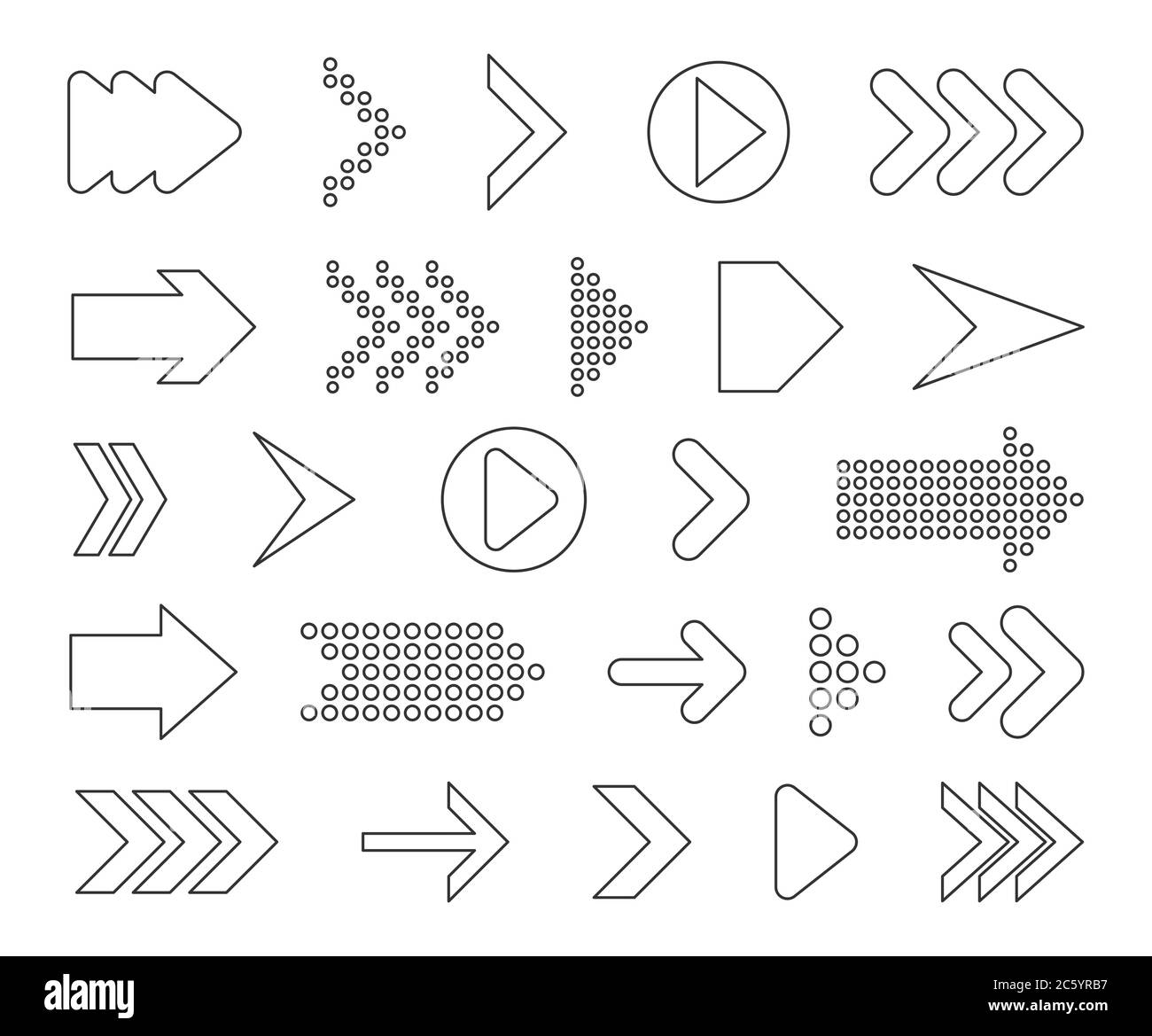 Info graphic direction arrows set. Vector illustration pointer icon ...