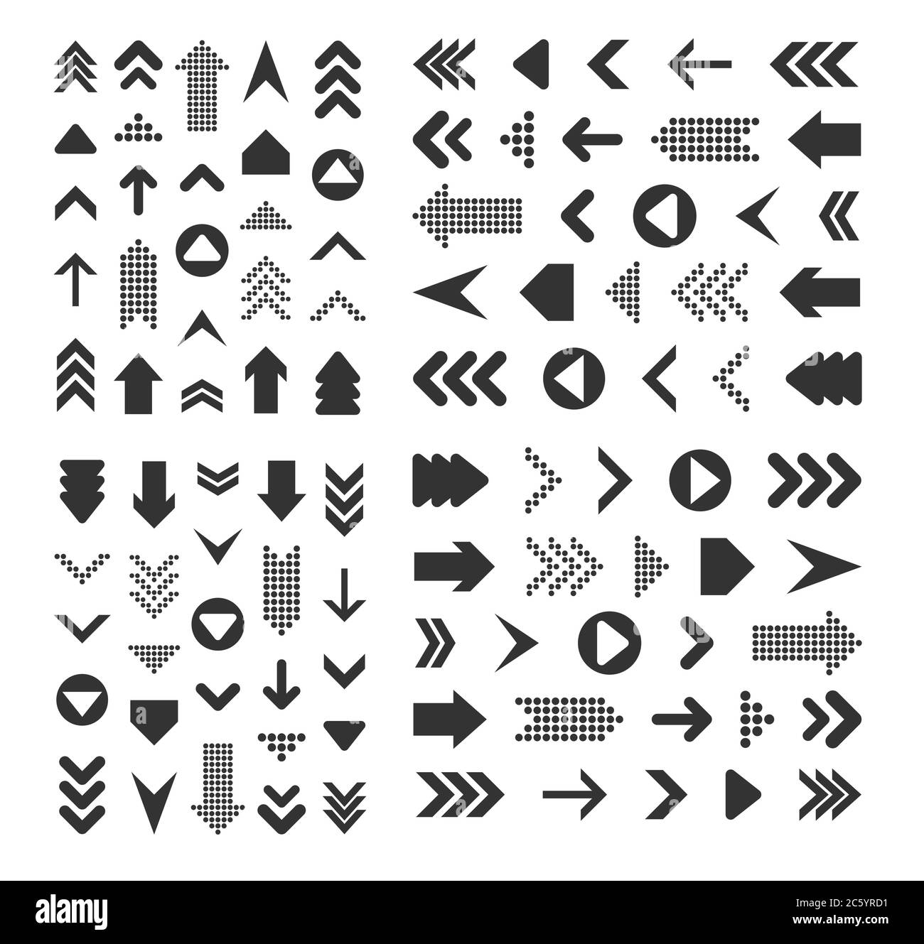 Info graphic direction arrows set. Vector illustration pointer icon ...