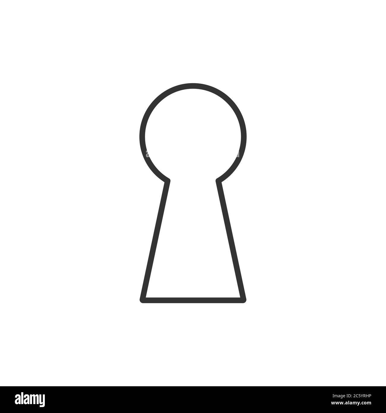 Keyhole icon shape. Safety lock logo symbol sign. Vector illustration ...