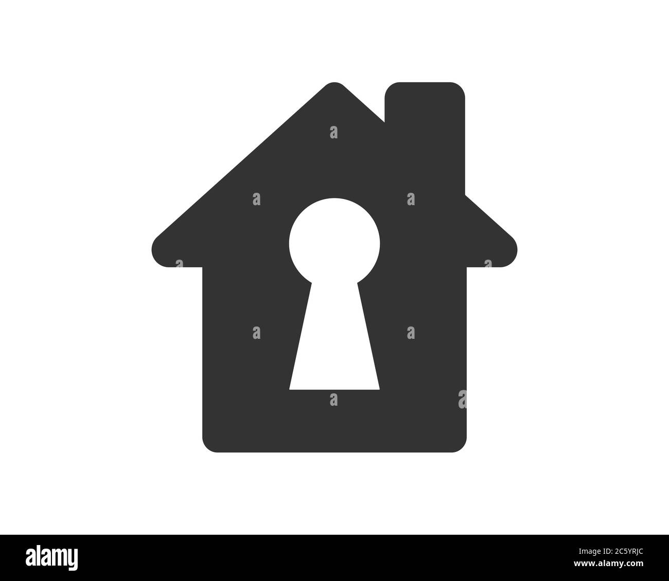 Keyhole icon shape. Safety lock logo symbol sign. Vector illustration ...