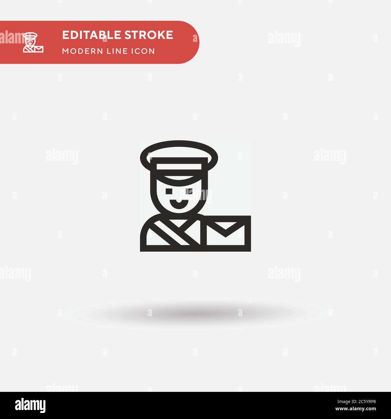 Postman Simple vector icon. Illustration symbol design template for web ...