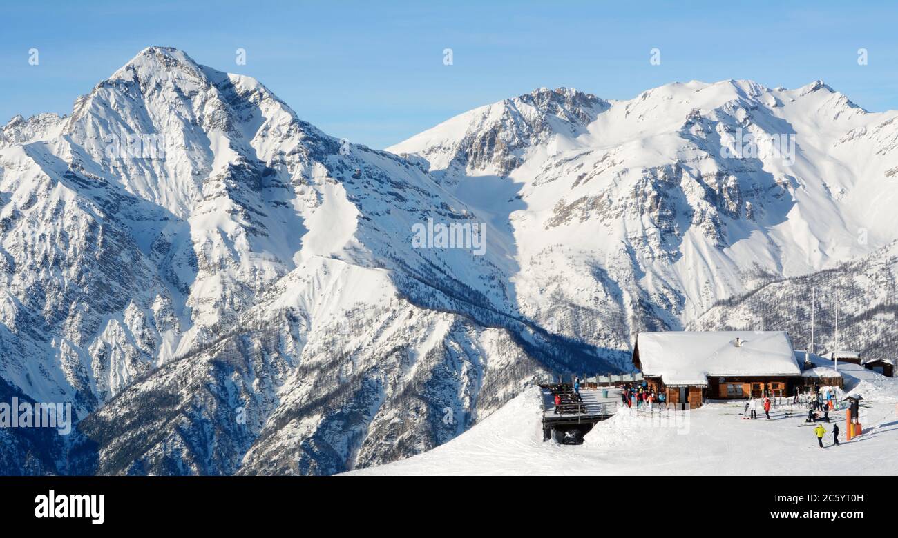 Italy claviere ski resort hi-res stock photography and images - Alamy