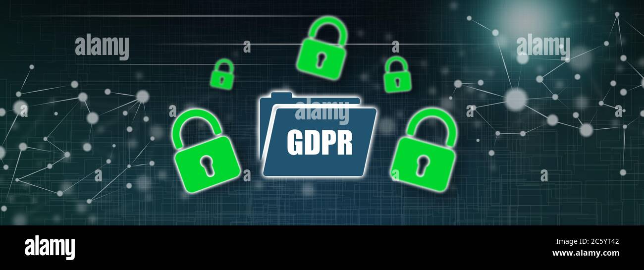 Illustration of a gdpr concept Stock Photo - Alamy