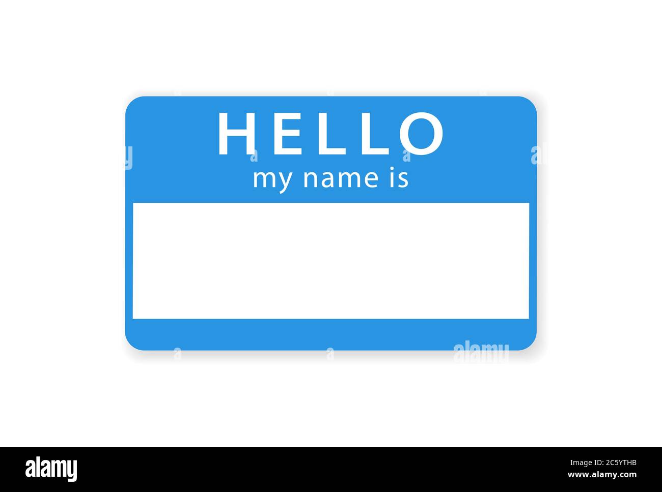 HELLO my name is tag blank sticker. Vector illustration. Isolated on ...