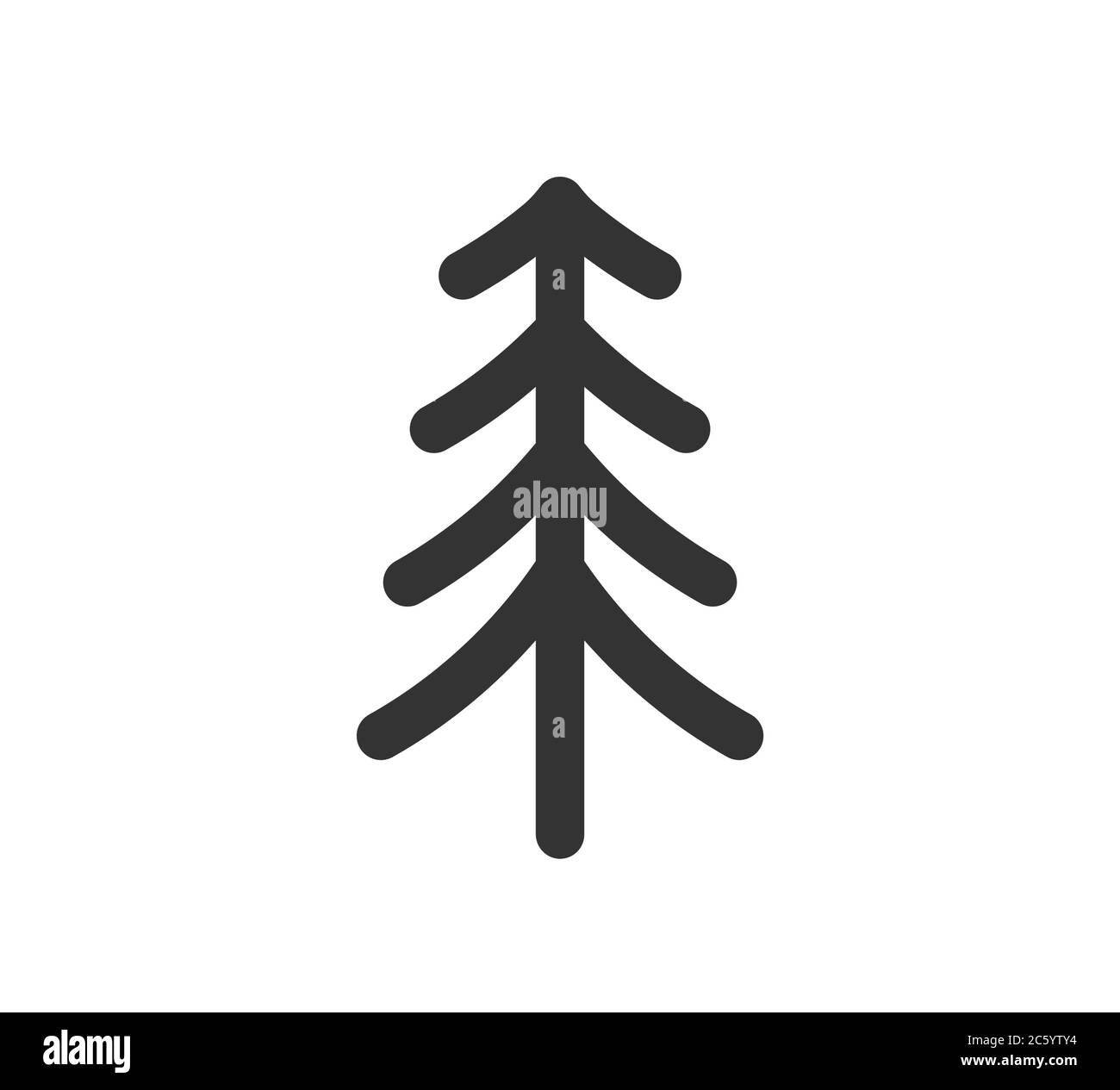 spruce coniferous tree icon shape silhouette. Camping nature symbol ...