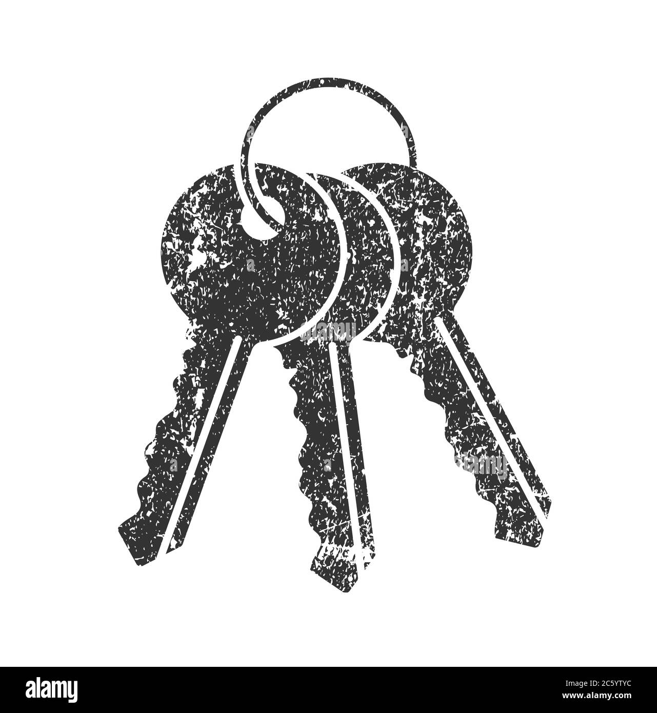 Black flat style Key icon shape silhouette. Safe access protection logo ...