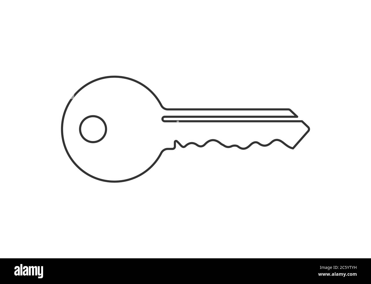 Black flat style Key icon shape silhouette. Safe access protection logo ...
