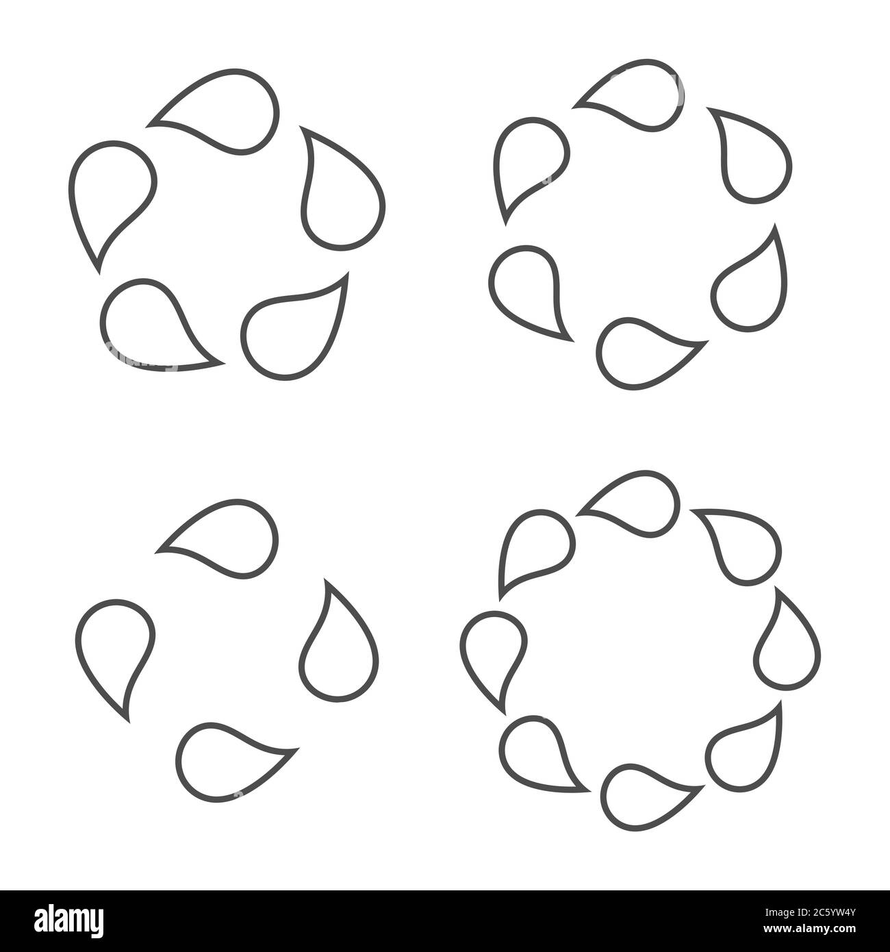 Water Drop Outline Vector