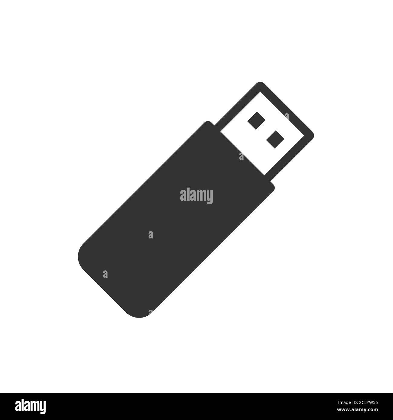 USB flash drive cable icon symbol button. Connector memory logo sign ...