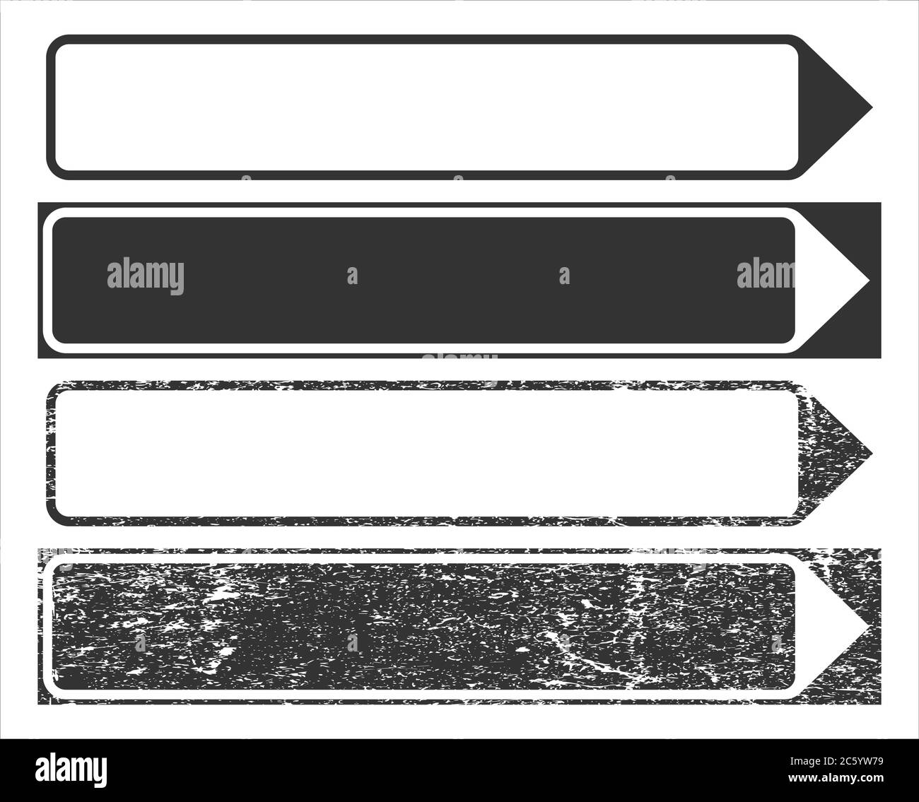 Signboard roadside arrow symbol Black and White Stock Photos & Images ...