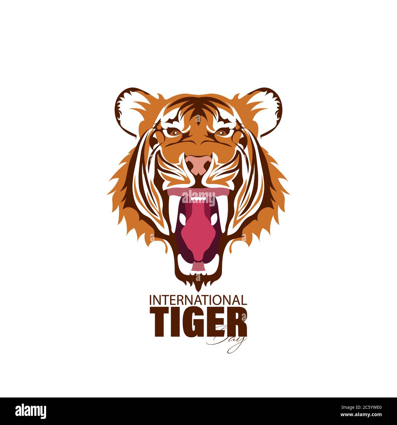 Vector Illustration of International Tiger Day 29th July, an annual ...