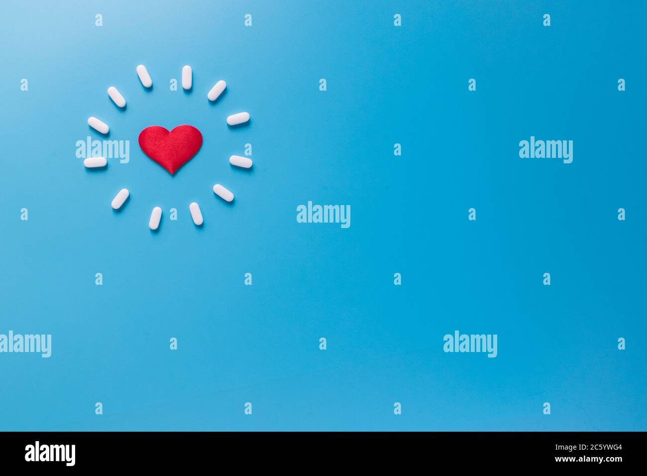 Pills,tablets and red heart. Cardiology and medicine, healthcare ...
